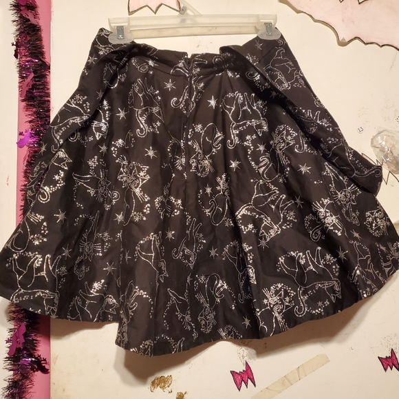 Hot Topic | Skirts | Hot Topic Luna Glitter Moon Kitty Skirt Killstar ...